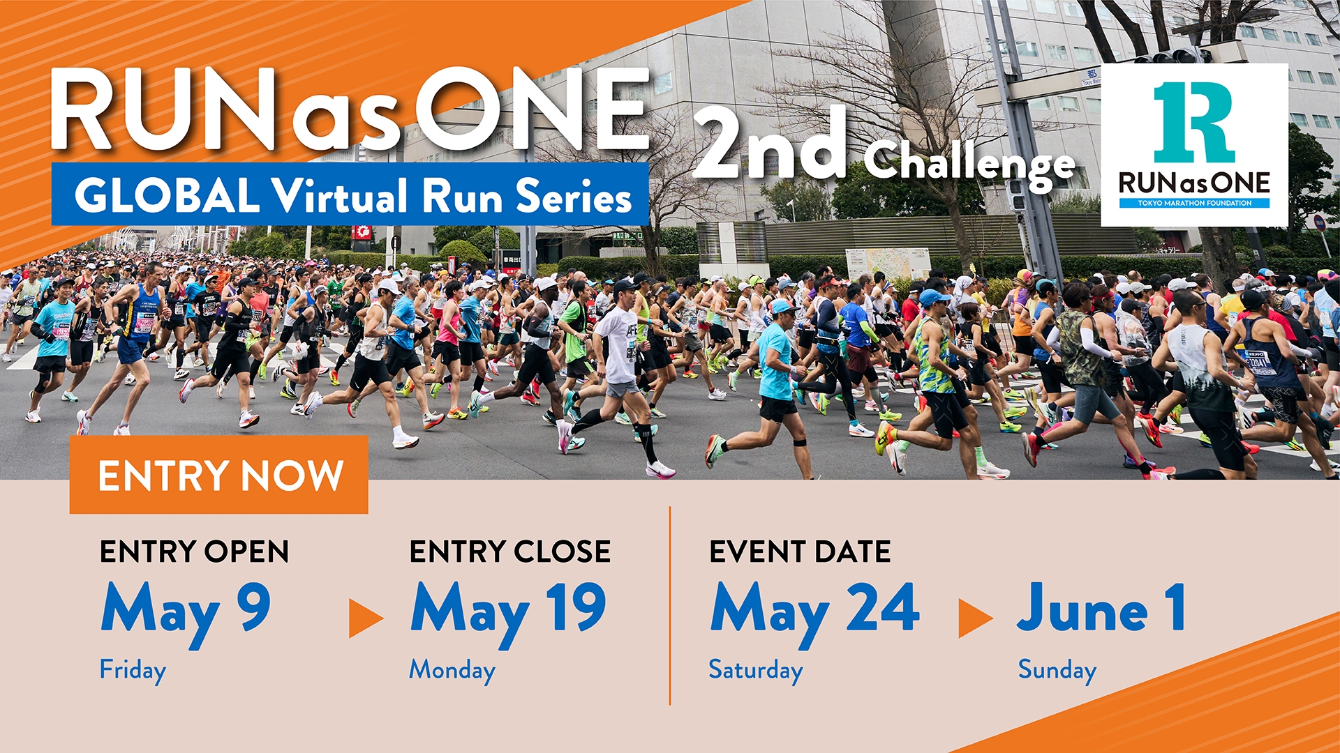 ＜2nd Challenge Entry Now Open!＞RUN as ONE - GLOBAL Virtual Run Series ...